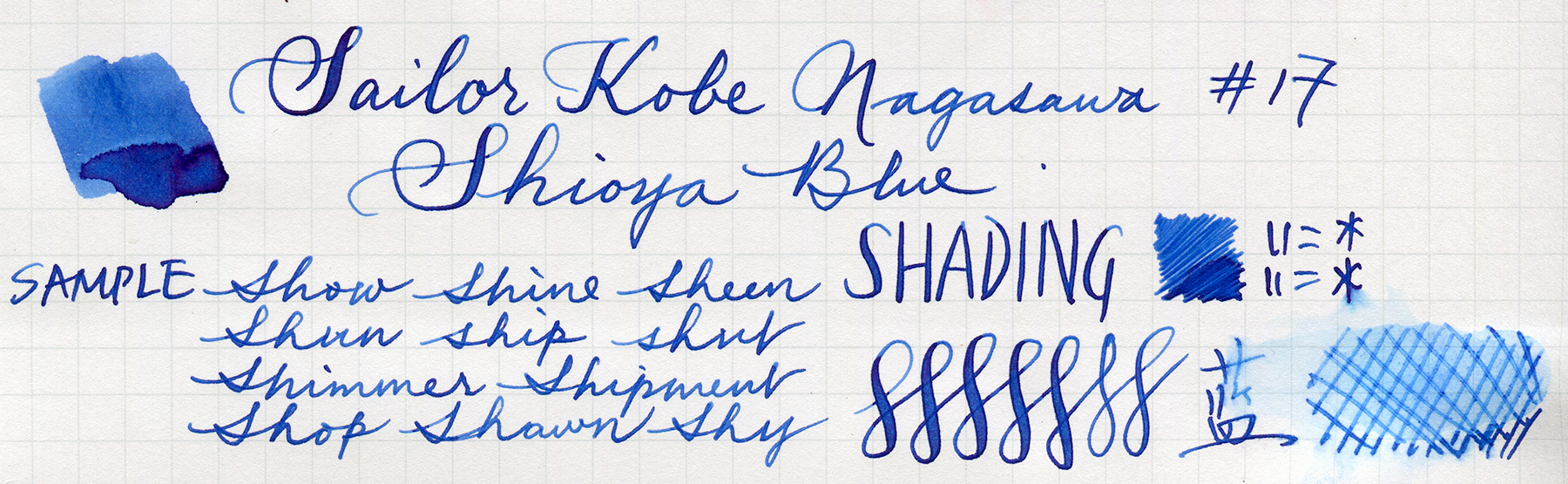Sailor Kobe #17 Shioya Blue - Ink Reviews - The Fountain Pen Network