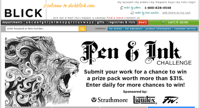 Pen And Ink Contest ... Nice Prizes And I Like The Lion. - Fountain ...