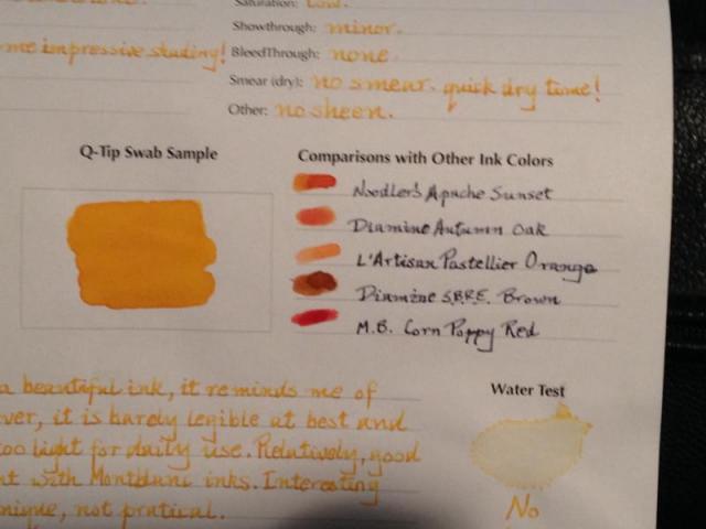 Montblanc Golden Yellow - Ink Reviews - The Fountain Pen Network