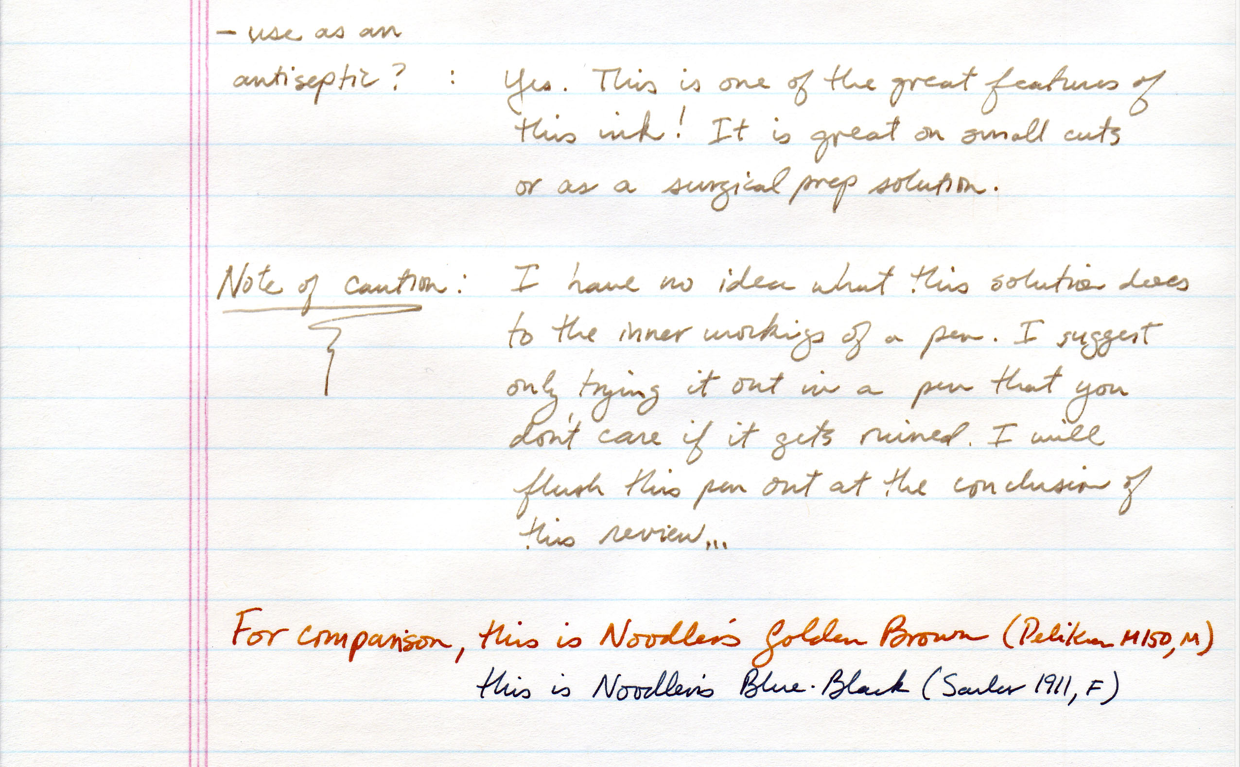 Iodine Prep Solution -- 'ink' - Ink Reviews - The Fountain Pen Network