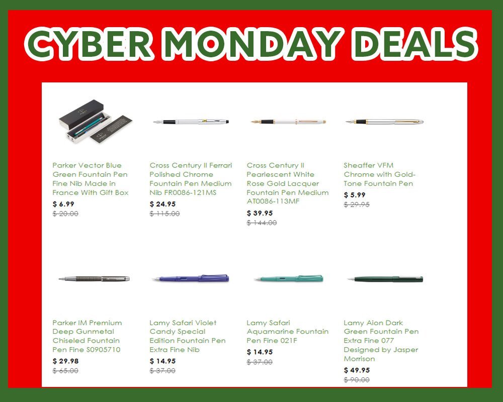 Cyber Monday Fountain Pen Deals Expires Nov 28 - Nov 29 - The Mall ...