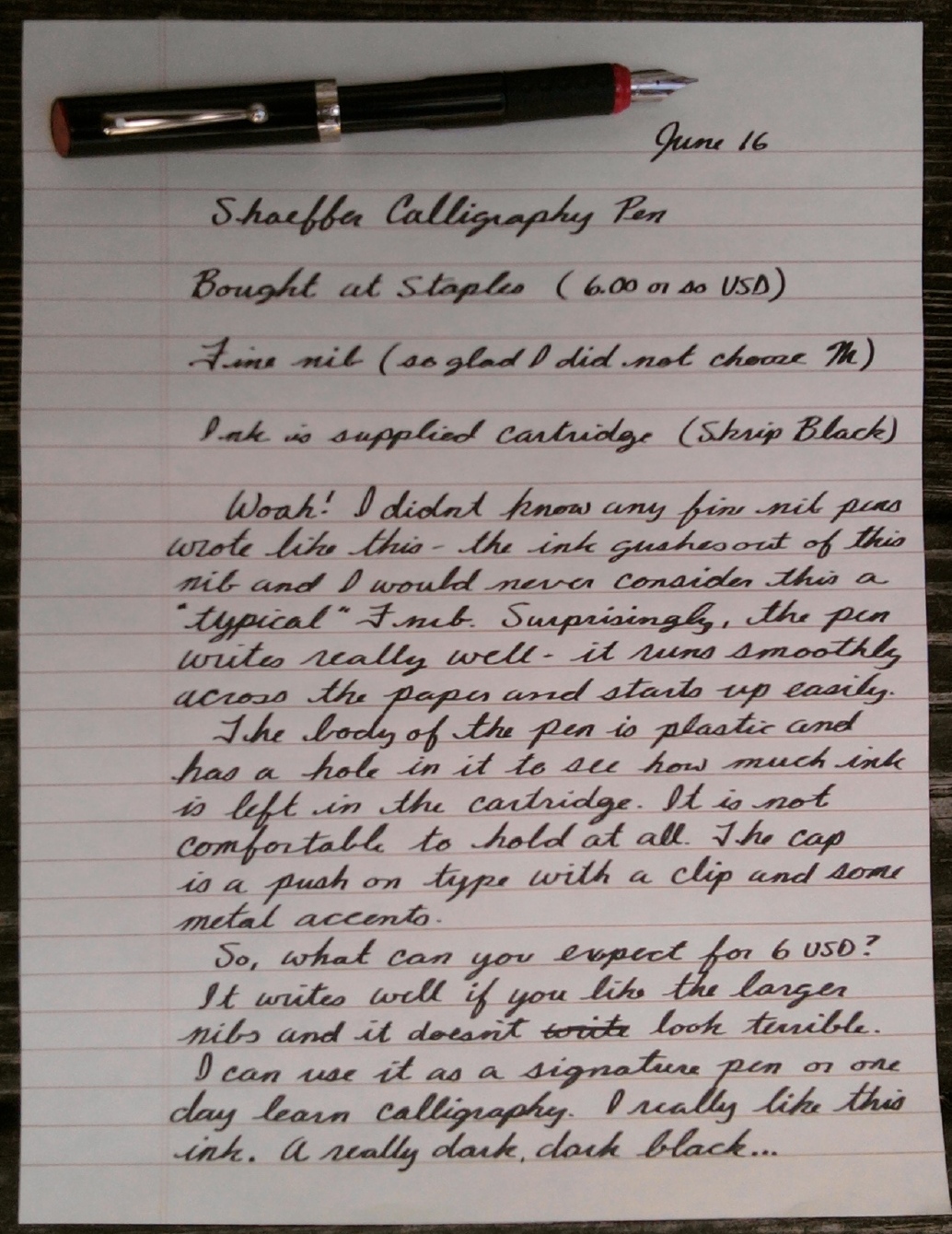 Sheaffer Calligraphy Viewpoint - Fountain Pen Reviews - The Fountain ...